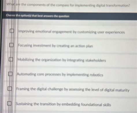 What Are The Components Of The Compass For Studyx