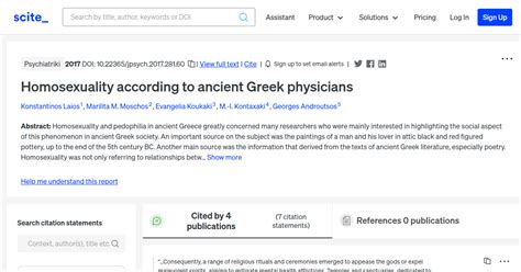 Homosexuality According To Ancient Greek Physicians