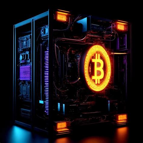 Premium AI Image Bitcoin Computer