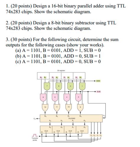 Solved 1 20 Points Design A 16 Bit Binary Parallel Adder