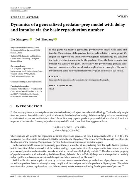 Dynamics Of A Generalized Predator‐prey Model With Delay And Impulse Via The Basic Reproduction