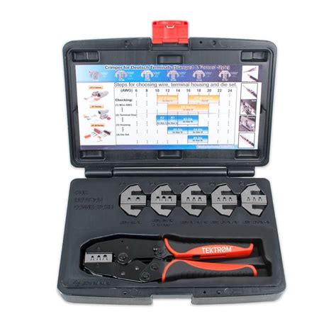TEKTROM DELKIT Delphi Aptiv Quick Change Crimper And Terminal Removal Tool Set Made In Taiwan