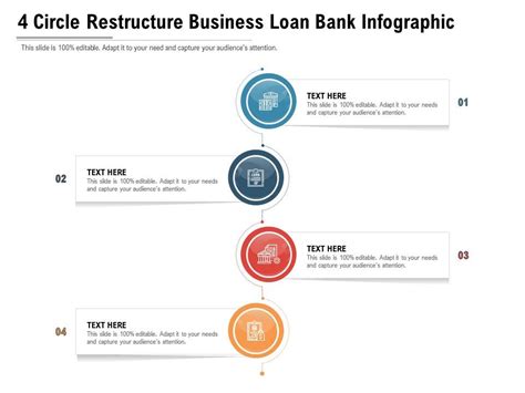 4 Circle Restructure Business Loan Bank Infographic Presentation