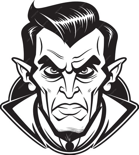 Eerie Vampire Seal Stygian Vector Logo Malevolent Vampire Badge Twilight Black Symbol Premium