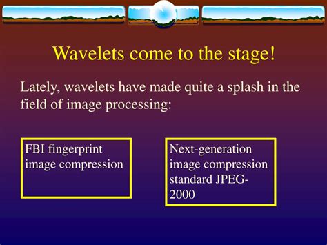 ppt some applications of wavelets powerpoint presentation free