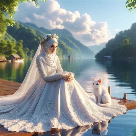 Pin Oleh 𝐀𝐑𝐎𝐎𝐉 𝐊𝐇𝐀𝐋𝐈𝐃 Di Animated Gadis Berjilbab Gadis Gaun