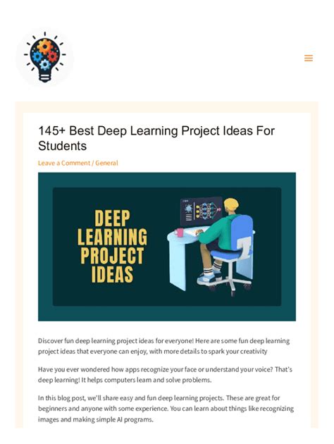 Fillable Online 145+ Best Deep Learning Project Ideas for Students Fax ...