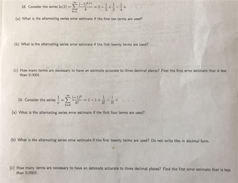 solved 18 consider the series in 2 1 what