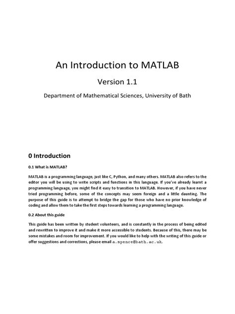 Matlab Guide Complete Pdf Matrix Mathematics Parameter Computer Programming