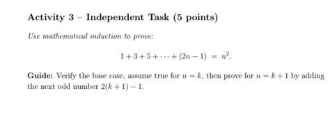 Solved Activity 3 Independent Task 5 Points Use Mathematical