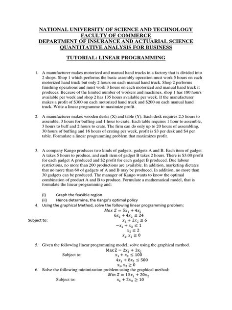 Linear Programming Pdf Linear Programming Mathematical Optimization