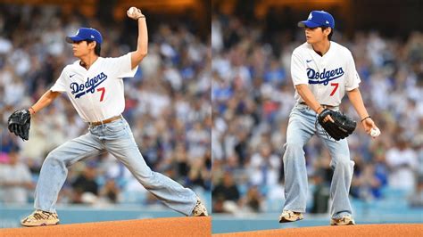 V De Bts Au Dodger Stadium Un Premier Lancer Qui Fait Sensation Dans