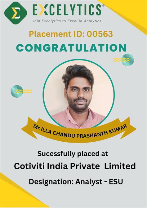 Excelytics The Analytics Hub On Linkedin Excelytics Successstory Careergrowth