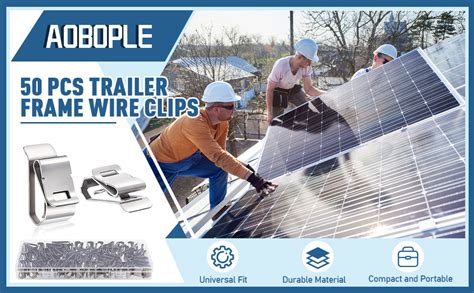 50 Pcs Metal Wire Clips Solar Panel Cable Clips Stainless
