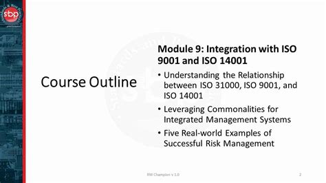 Iso 31000 Rm Cc Module 9 Slide2 Standards And Best Practice Sandbp