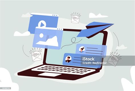 이메일 마케팅 배너 Ui 뉴스 레터 뉴스 제공 프로모션 구독 미니멀 한 플랫 라인에서 우리에게 개념을 따르십시오 전자메일에 대한