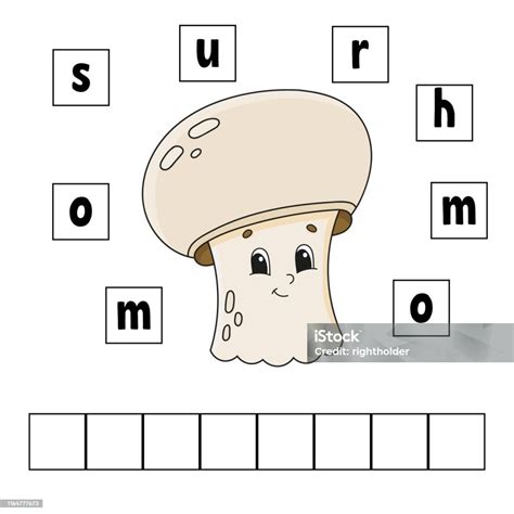 단어 퍼즐 교육 개발 워크 시트 아이들을위한 게임을 학습 활동 페이지 아이들을위한 퍼즐 유치원 수수께끼 귀여운 만화 스타일의 간단한 평면 고립 벡터 일러스트 건강한 생활