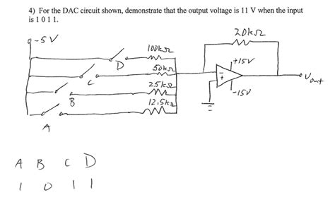 Solved For The Dac Circuit Shown Demonstrate That The