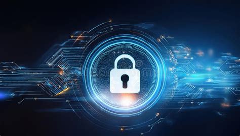 Secure Digital Lock Symbolizing Advanced Financial Security Measures And Glowing Data Streams