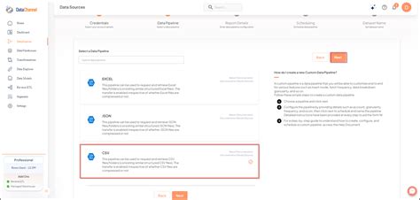 CSV DataChannel