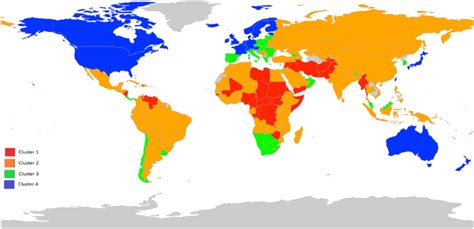 clustering results of countries good governance indicators using the