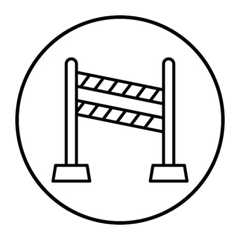 Premium Vector Construction Barrier Vector Illustration