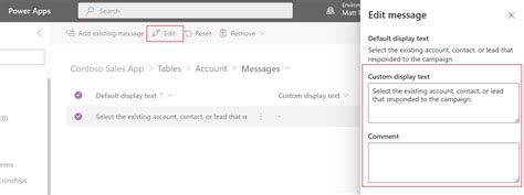 Power Apps로 시스템 테이블 메시지 편집 Power Apps Microsoft Learn