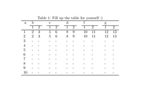 Create A Table Like This TeX LaTeX Stack Exchange