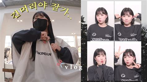 Vlog 여러분 저 단발했어요 긴머리야 안녕💦 2년 기른 머리 하루만에 싹둑하기💇🏻‍♀️ Youtube