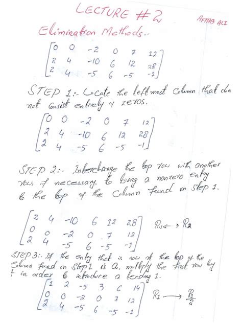 Linear Algebra Lecture 2 Pdf