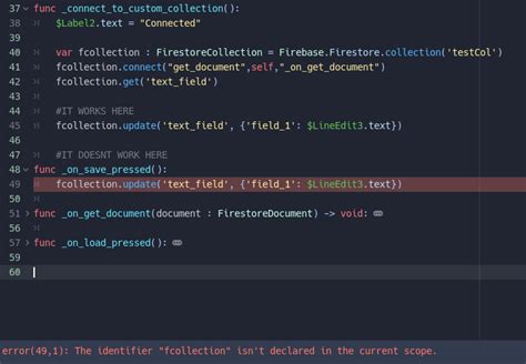 Need Help With Variable Not Declared In Current Scope Error While