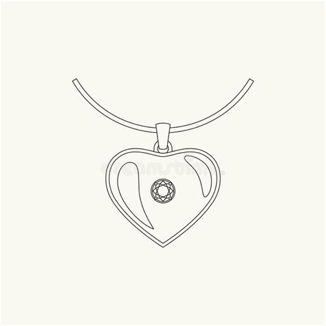 Pendant Line Drawing Stock Vector Illustration Of Design 91611220
