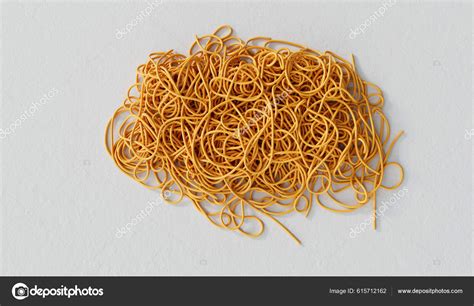 Tangled Pile String Wire Confusion Thought Process Concept Rendering