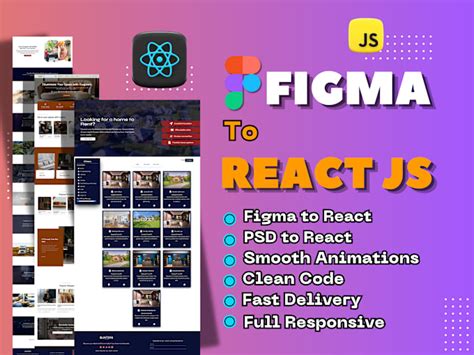 build react js website figma to react js with animations by
