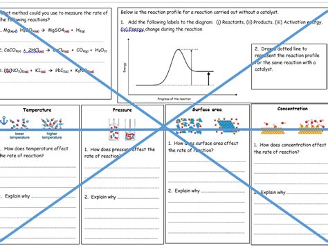 Cc 14 Rates Of Reaction Revision Sheet Teaching Resources