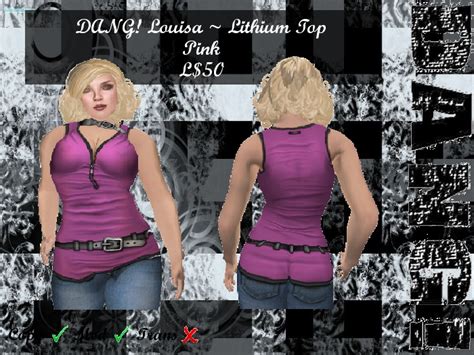 Second Life Marketplace Dang Louisa ~ Lithium Top ~ Pink