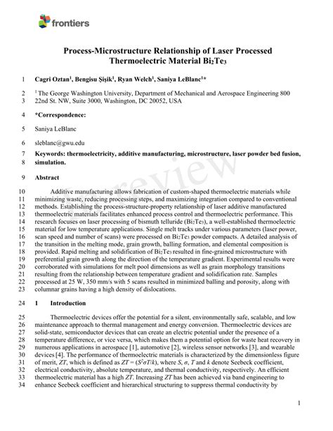 Pdf Process Microstructure Relationship Of Laser Processed
