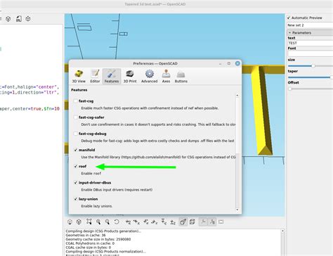 3d part design with openscad 78 easy tapered 3d text using roof