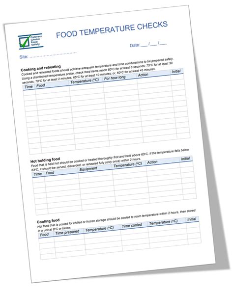 Haccp Templates Food Temperature Checks