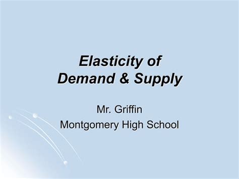 Elasticity Ppt