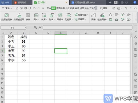 利用wps Excel制作直方图