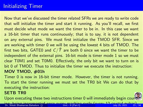 Timers And Counters Of Microcontroller 8051 Ppt