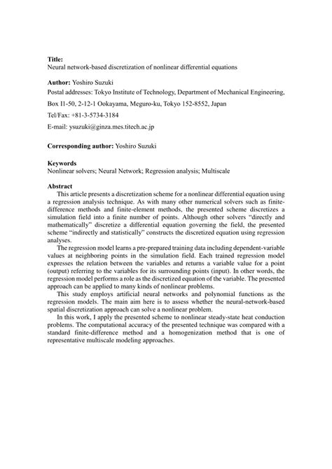 Pdf Neural Network Based Discretization Of Nonlinear Differential