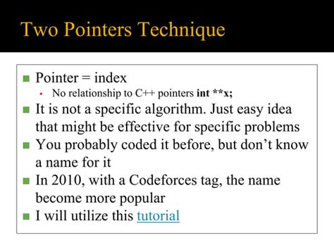 Two Pointers Technique Mostafa Saadpptx