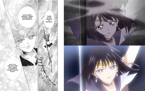 Sailor Saturn Image Comparisons Manga Pages And Anime Screenshots