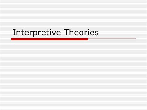 Interpretive