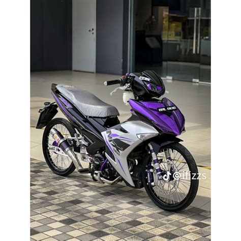 Y15 V1 V2 Mxking Purple Silver Cover Set Tampal Siap Sticker Shopee