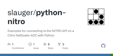 GitHub Slauger Python Nitro Examples For Connecting To The NITRO API On A Citrix NetScaler