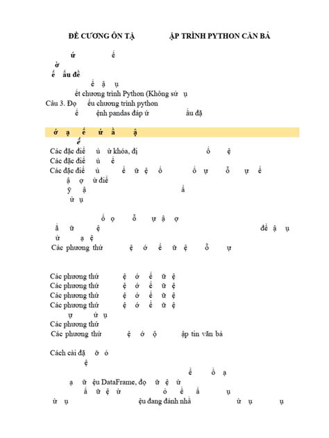 Decuongontap Laptrinh Python Canban Pdf