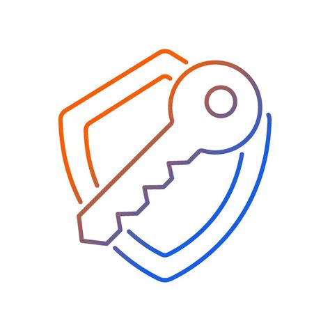 encryption key gradient linear vector icon data stealing prevention